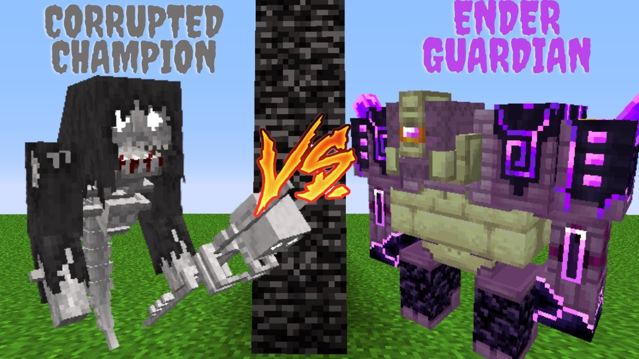 Corrupted Champion VS ENDER GUARDIAN / Minecraft Mob Battle - YouTube