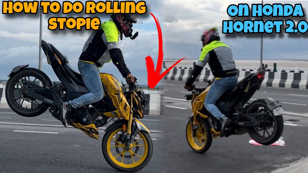 How to learn stoppie on bike|Stoppie on honda hornet|How to learn ...