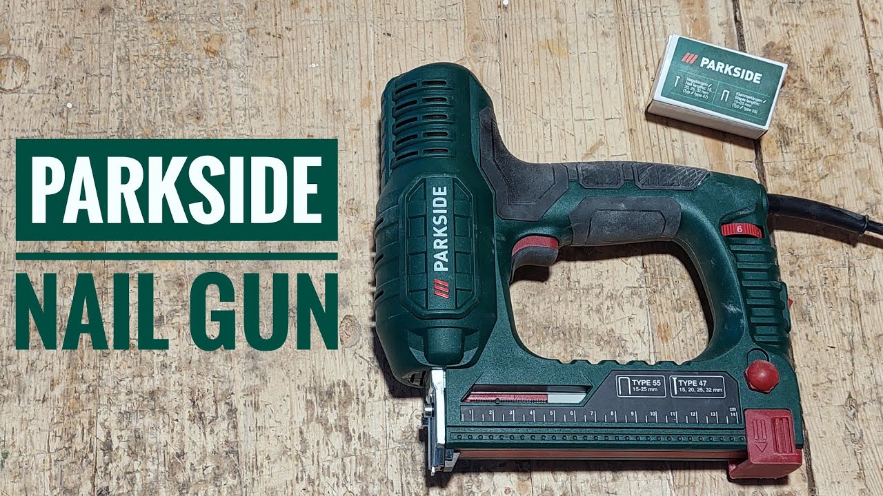 Parkside Electric Nail Gun/Stapler PET 25 D4 - review and test - YouTube