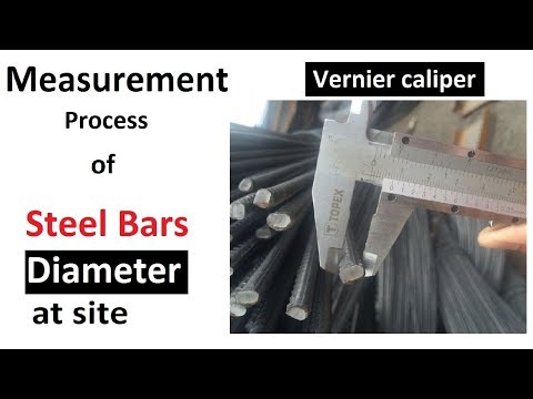 How to measure the diameter of the steel bar at site by using vernier ...