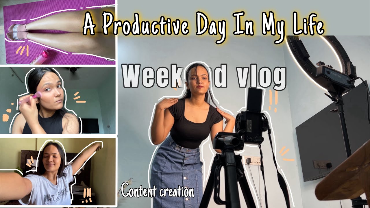 A Productive Day in my Life | Weekend Vlog | Content Creation | Time Management - YouTube