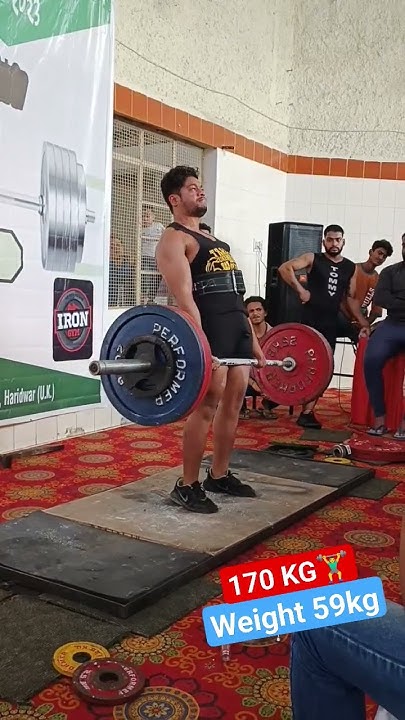 170 KG🏋️‍♂️Deadlift Conventional lift🔥 Weight 59kg #shorts #bodybuilding #workout #powerlifting ...