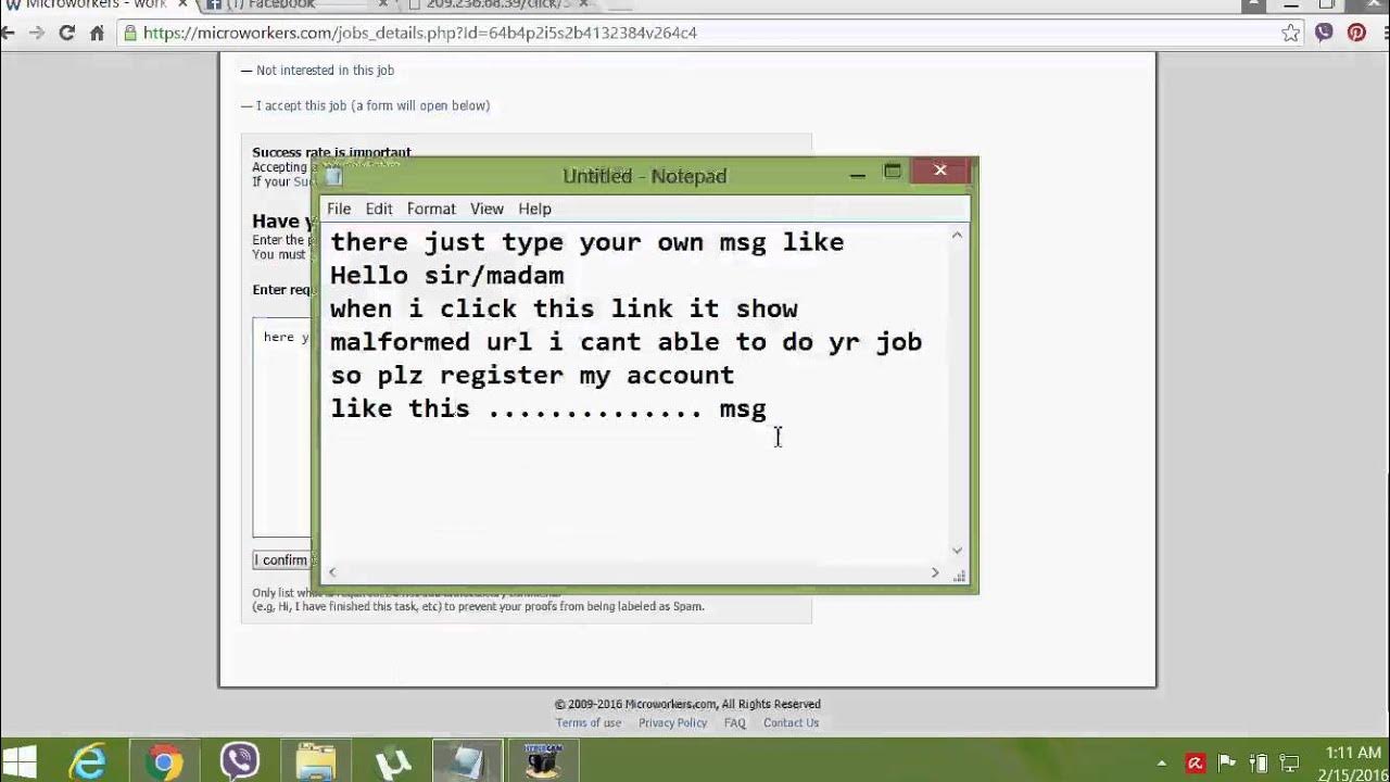 how to fix Malformed URL in microworkers tutorial - YouTube