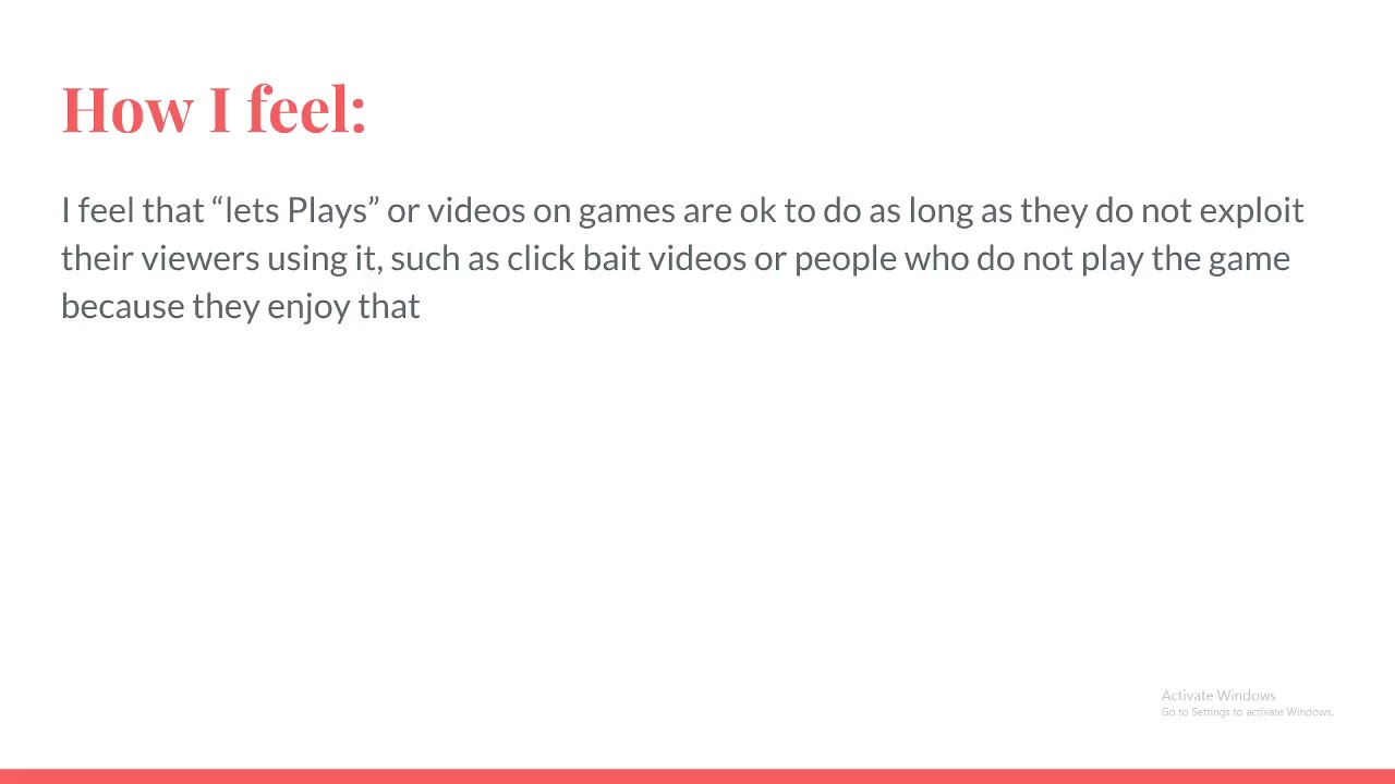 Lets Play assignment - YouTube