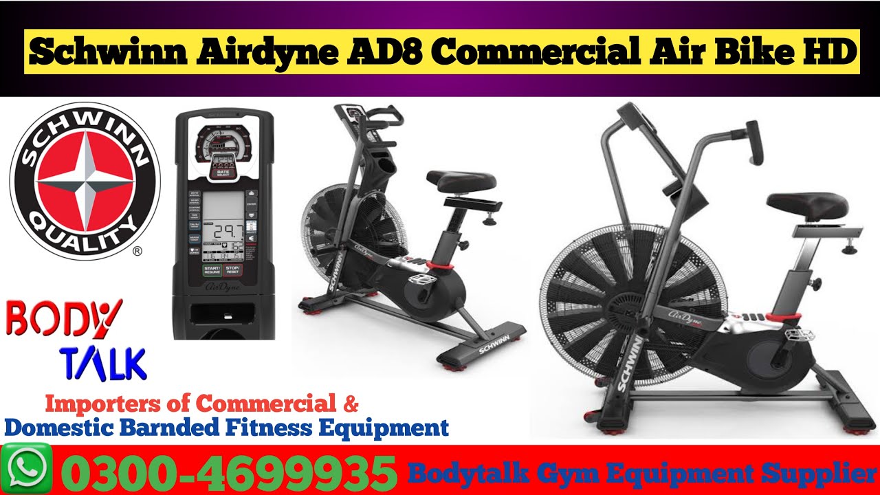 Schwinn Airdyne AD8 Dual Action Commercial Air Bike || Air Bike ...