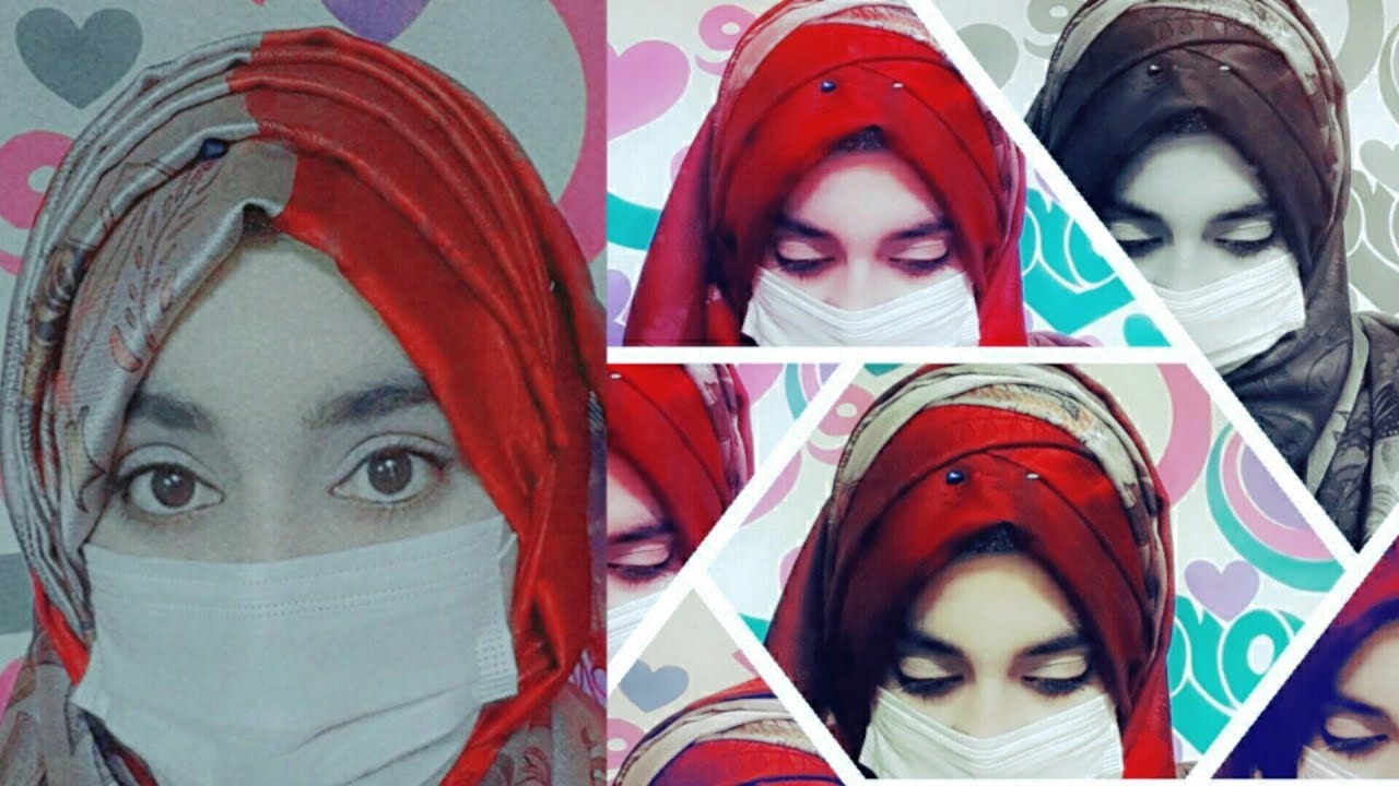 Hijab with two colours Stoller | Easy and Unique Hijab with 2 Borders ...