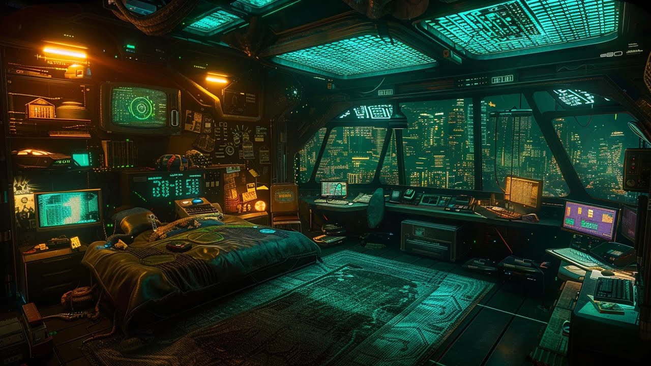 10 Hours Galactic Dreamscapes | Cosmic Spaceship Ambience for Sleep ...