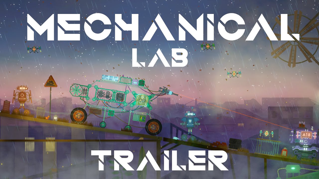 Indie game trailer | Mechanical Lab | Builder game in a robot town ...