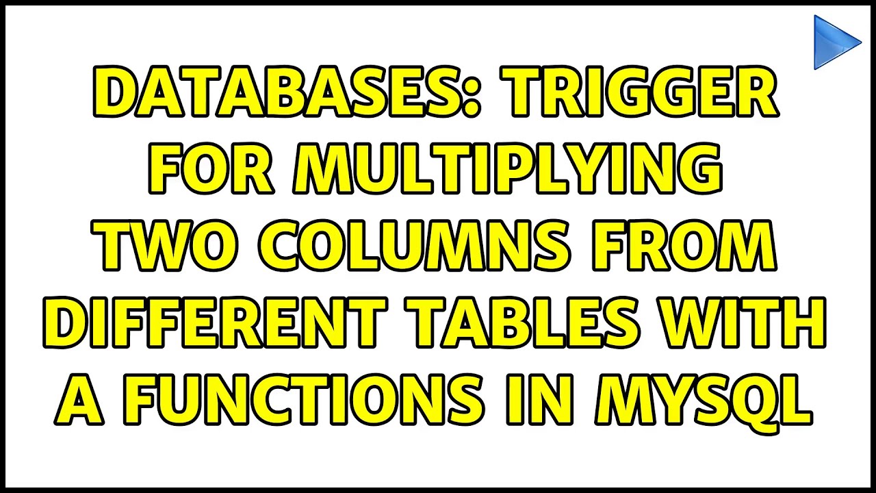 Databases: Trigger for multiplying two columns from different tables ...