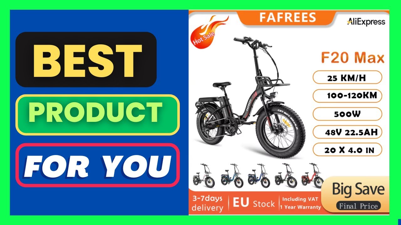 Fafrees F20 MAX 500W 20" Fat tire1080Wh Folding Electric - YouTube