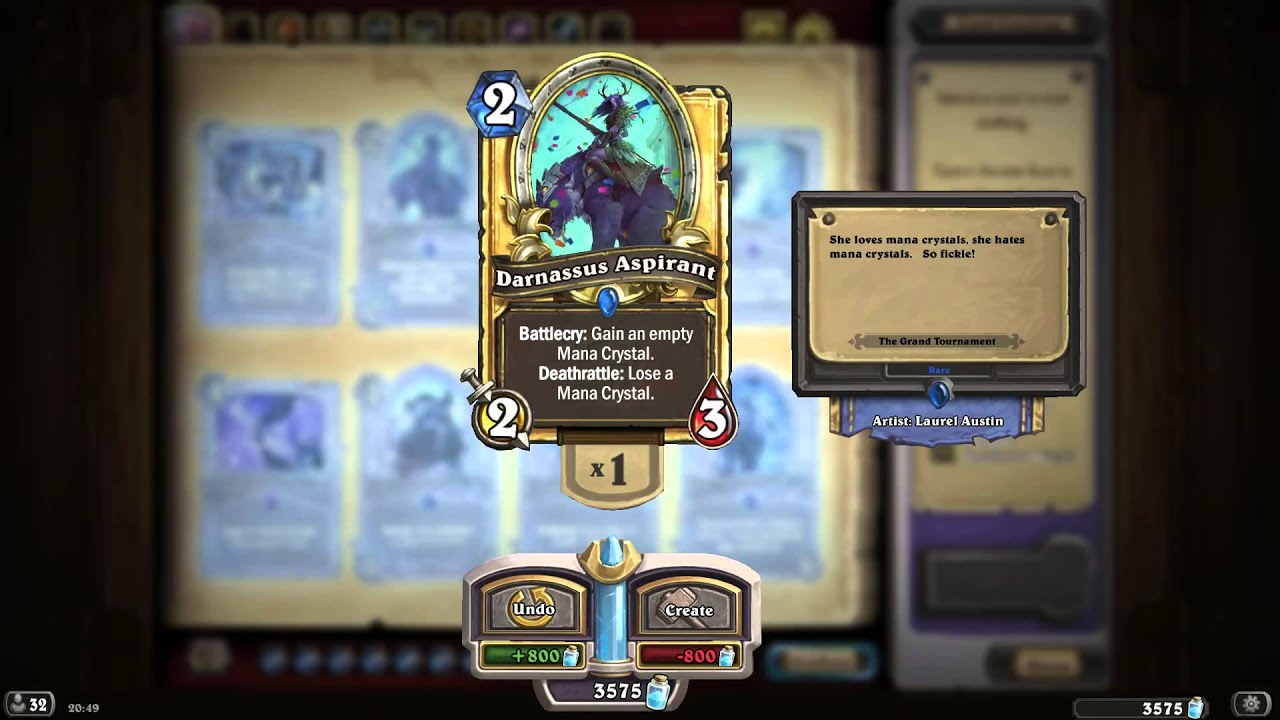 Darnassus Aspirant Hd Hearthstone Golden Card Spotlight Youtube
