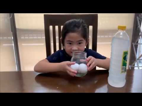 Dissolving eggshell with vinegar - YouTube