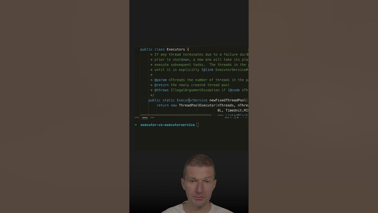 What is the difference between Executor and ExecutorService? #java #shorts #coding #airhacks ...