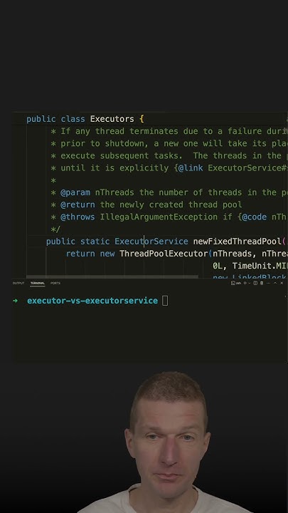 What is the difference between Executor and ExecutorService? #java #shorts #coding #airhacks ...