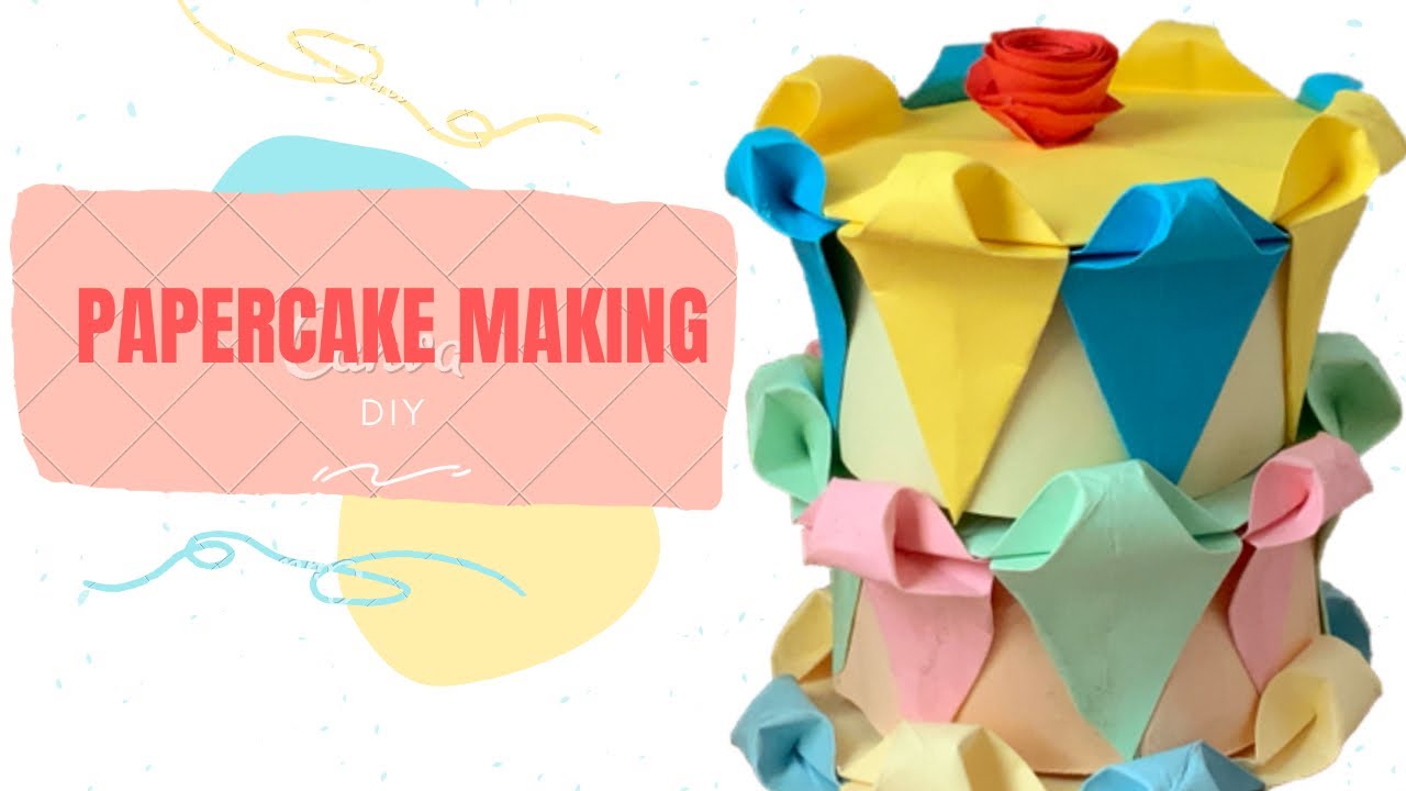 Paper Cake Tutorial | Handmade | How to make birthday cake | Craft ...