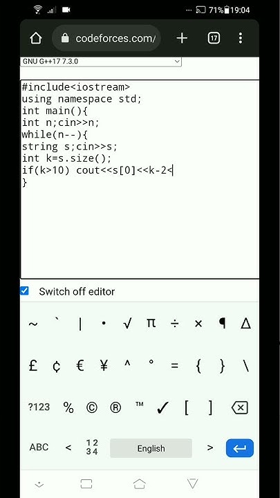 A Solution to Codeforces 71A - Way Too Long Words - YouTube