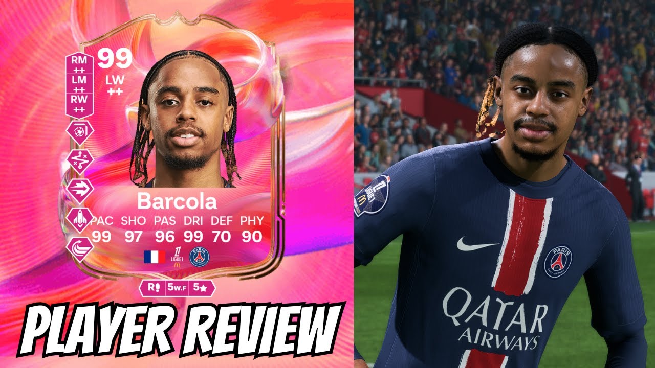 SPEED!⚡️ 99 FUTTIES Barcola PLAYER REVIEW - EA FC 25 - YouTube
