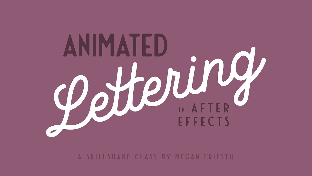 Animated Lettering in After Effects - YouTube