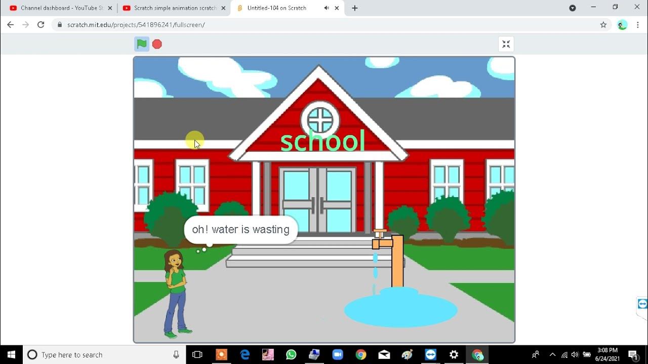how to make a project on save water and save earth||scratch animations ...