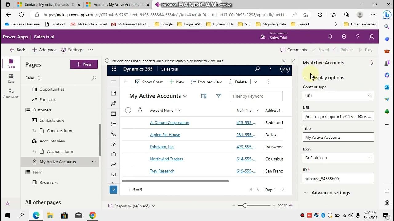 How to open custom view in same tab in D365 CRM using Sitemap - YouTube