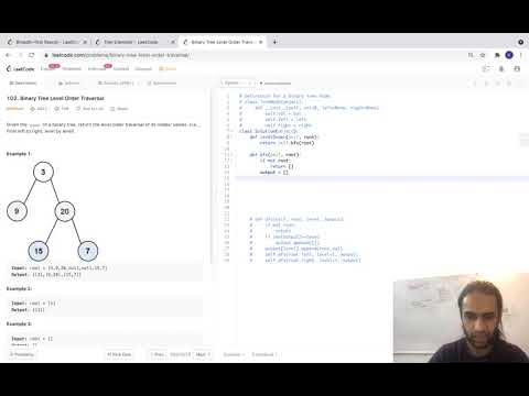 BFS Template : Binary Tree Level Order Traversal ( Leetcode-102 ) - YouTube