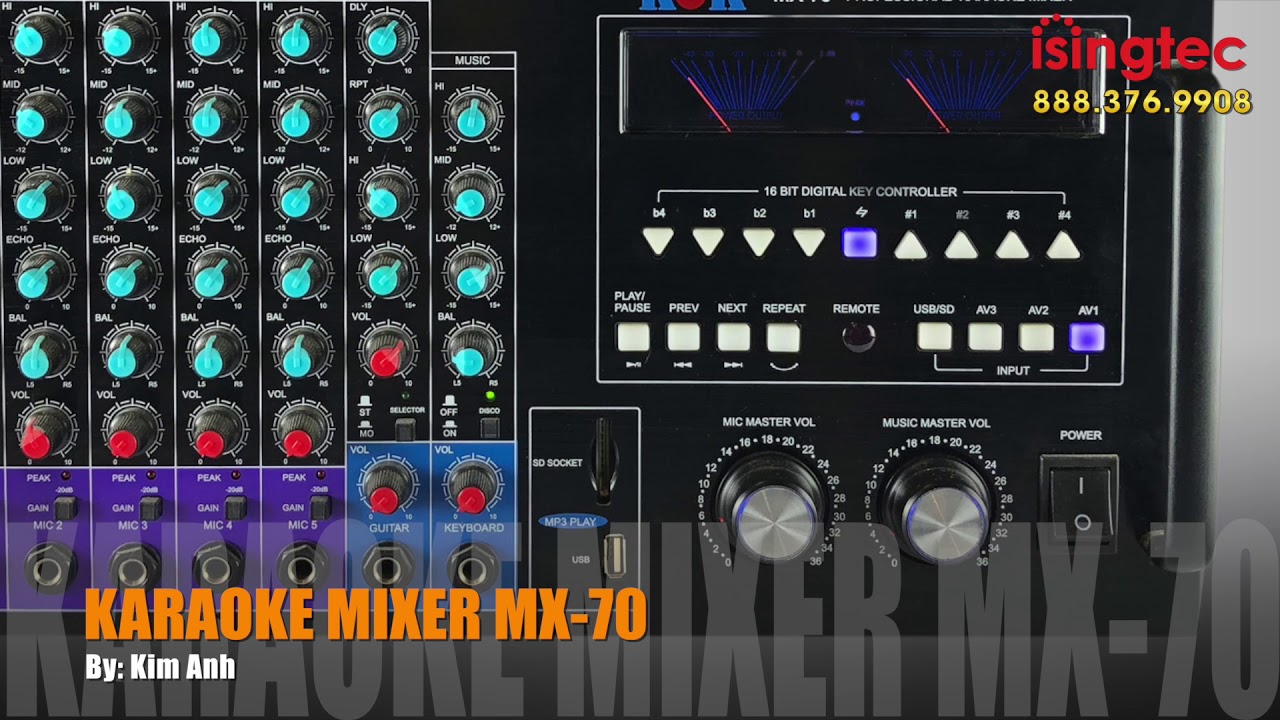 MX-70 Karaoke Mixer - YouTube