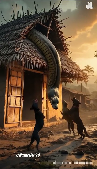 Dog Vs Python fight in front of the Jungle #animallife #animals # ...