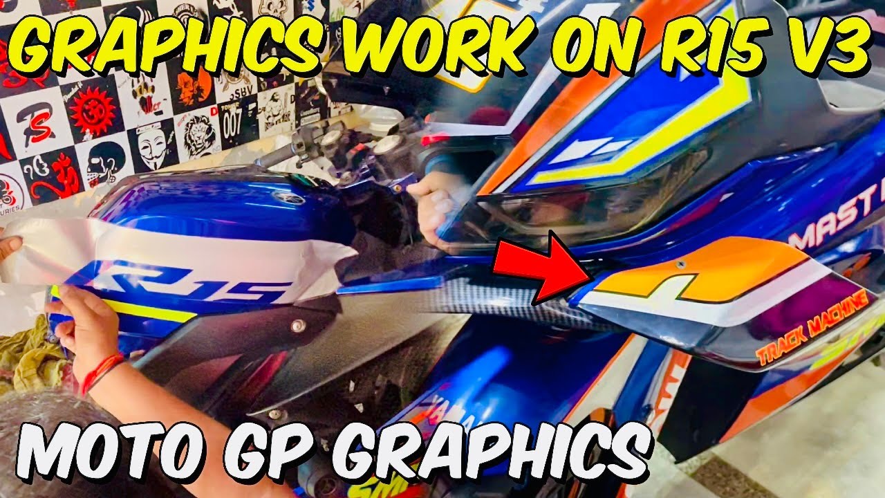 Graphics Work On R15 V3😍 | Moto GP Graphics🔥| Mast boys | #trending # ...
