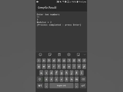 C++ Program Taking Modulus of two numbers #cpp #programming #c - YouTube