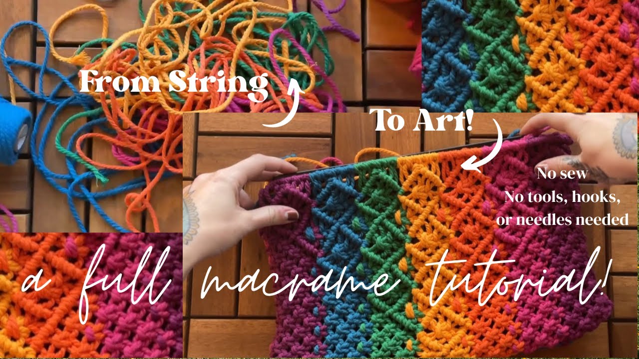 How to Macrame a Laptop Case! Full Tutorial - YouTube