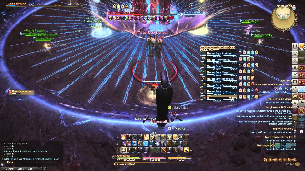 FFXIV Turn 9 Flare FC 3rd Clear (Tank PoV) - YouTube