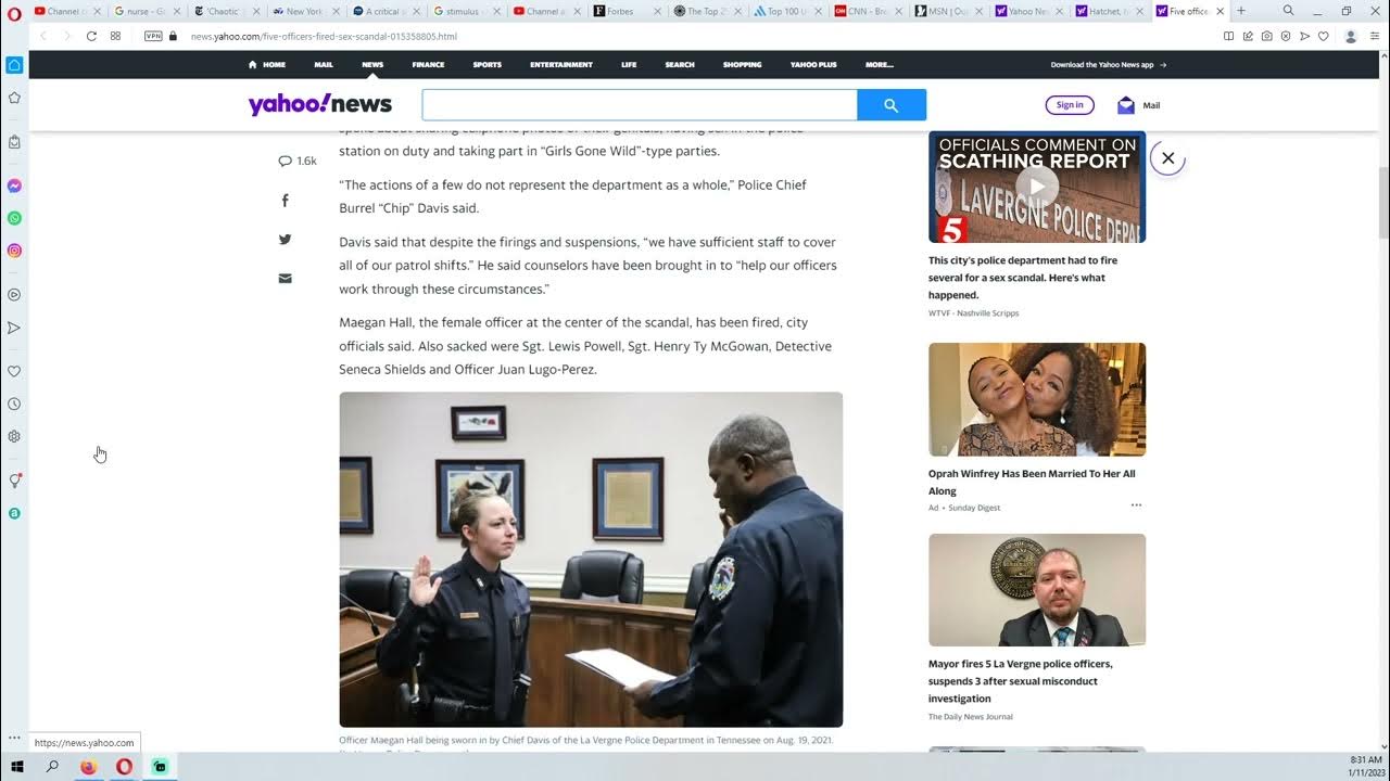 Five Officers Fired As Sex Scandal Roils Tennessee Police Department
