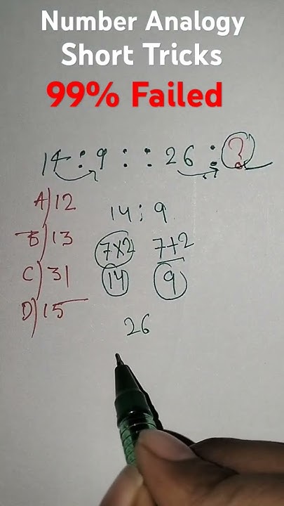 Number Analogy Reasoning Short Tricks | Number Analogy Tips and Tricks | #ssc #shorts #reasoning ...