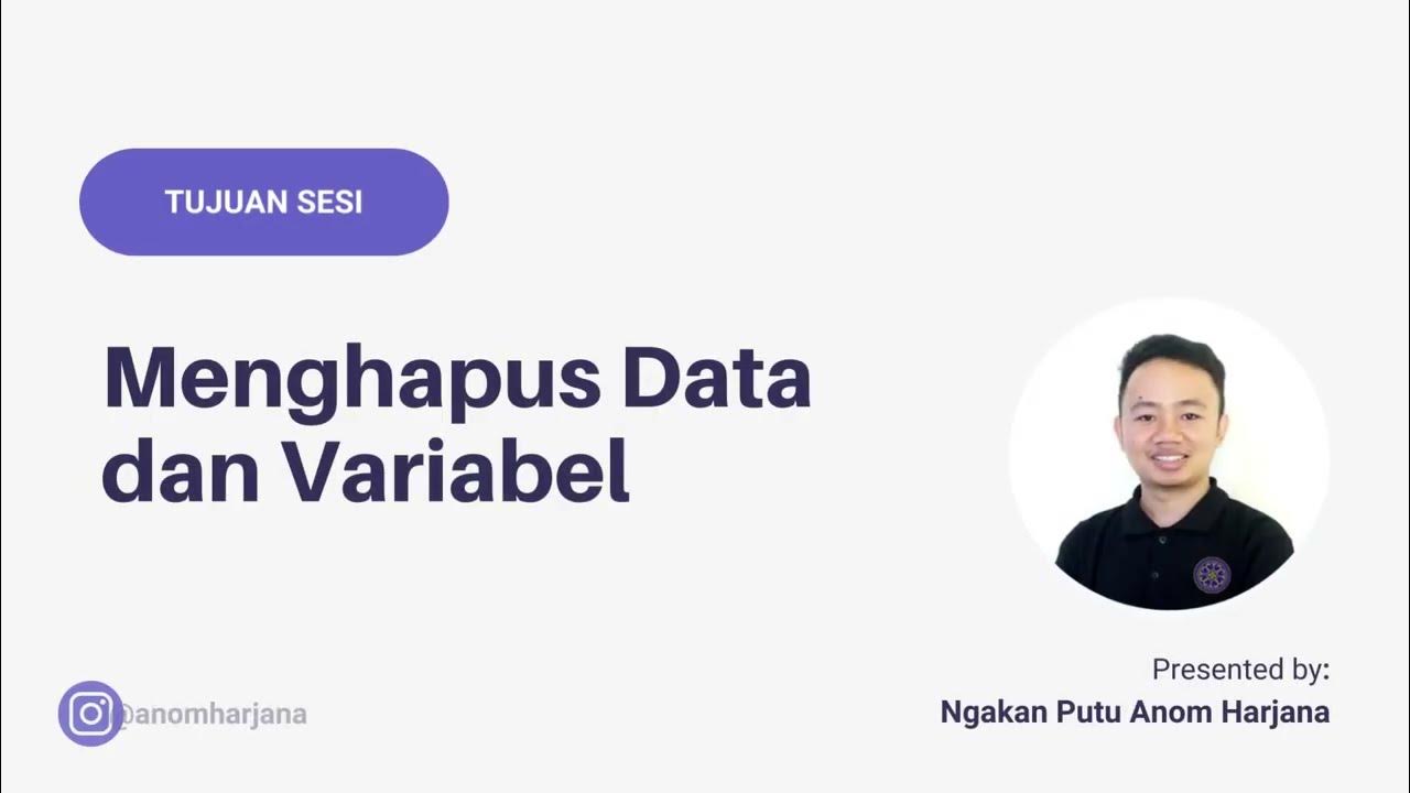 Stata Tutorial: Menghapus Data dan Variabel - YouTube