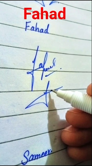Fahad name signature #cover #shortsfeed #signature #shortsviral #shorts ...