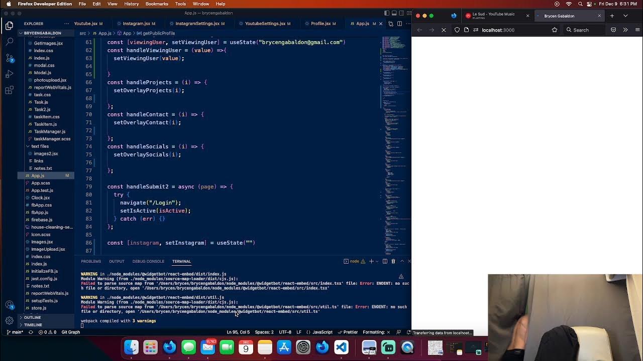 Portfolio update / user profiles / react / firebase - YouTube