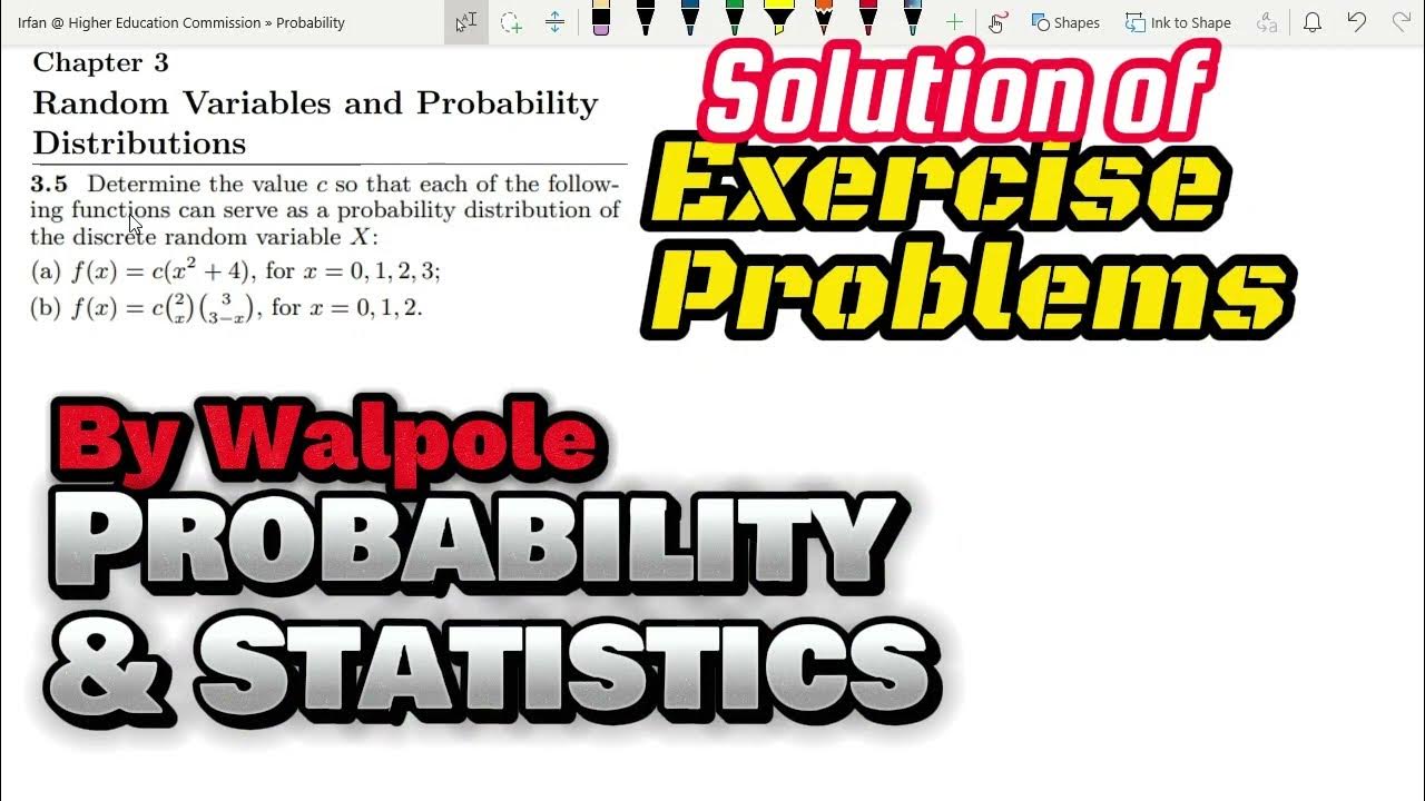 Probability & Statistics for Engineers & Scientists by Walpole | Solution Chap 3 - YouTube