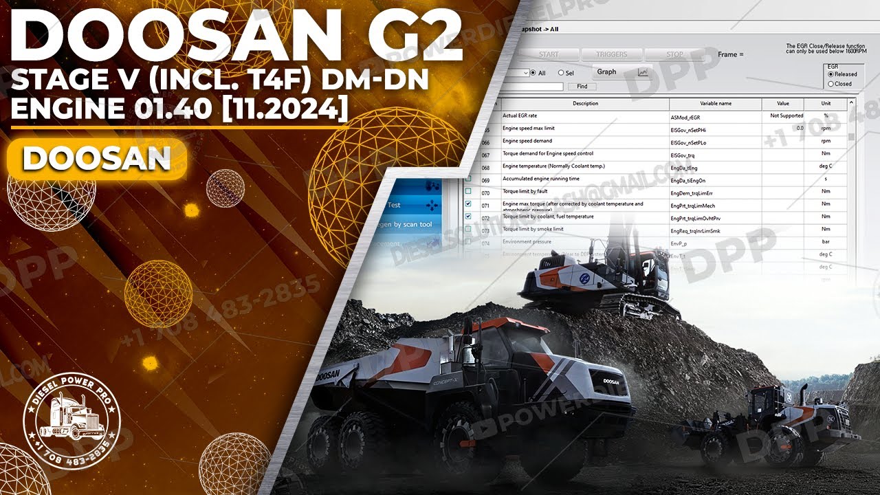 EXPLORING DOOSAN G2 STAGE V (INCL. T4F) DM-DN ENGINE 01.40 [11.2024] ON ...