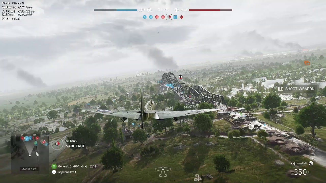 Battlefield V - DXVK - 1.4.1 , tkg-4.17 , linux-ck 5.3.X , ESync , BFQ ...