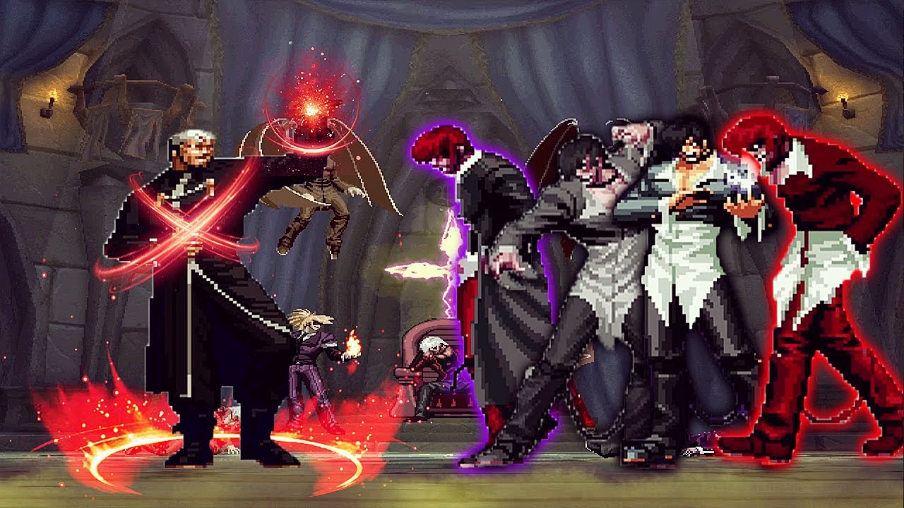 [KOF Mugen] Priest Goenitz vs Orochi Iori Team - YouTube
