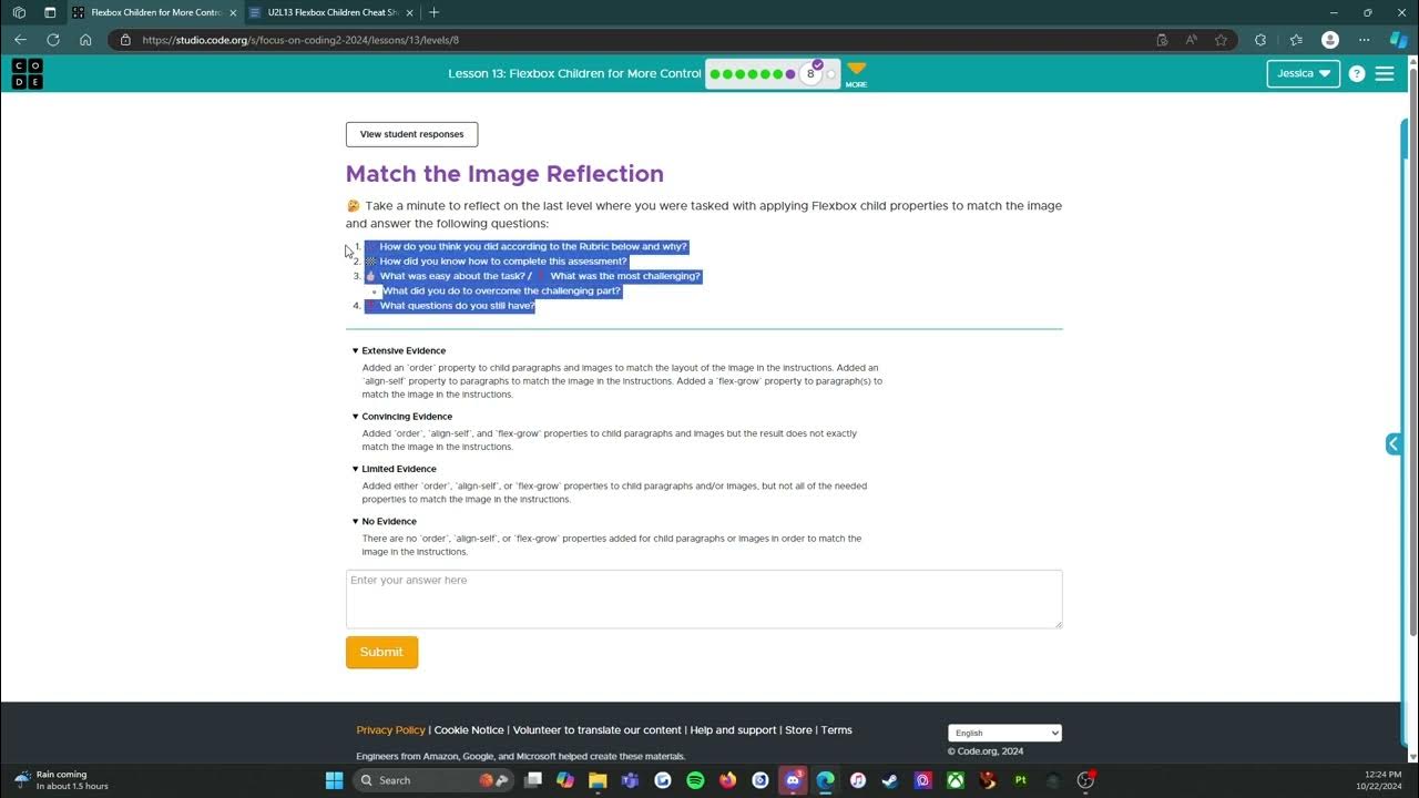 Cs Discoveries Unit 2 Web Development Lesson 13 Level 8 Youtube