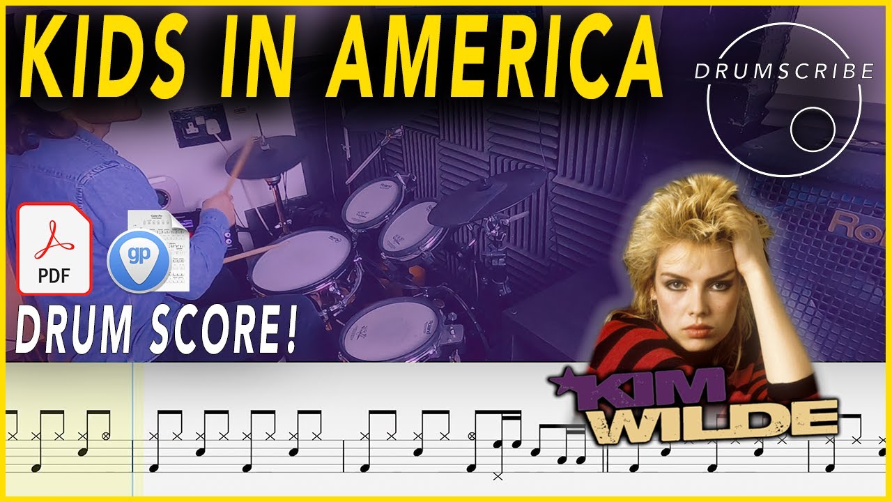 Kids In America - Kim Wilde | DRUM SCORE Sheet Music Play-Along ...