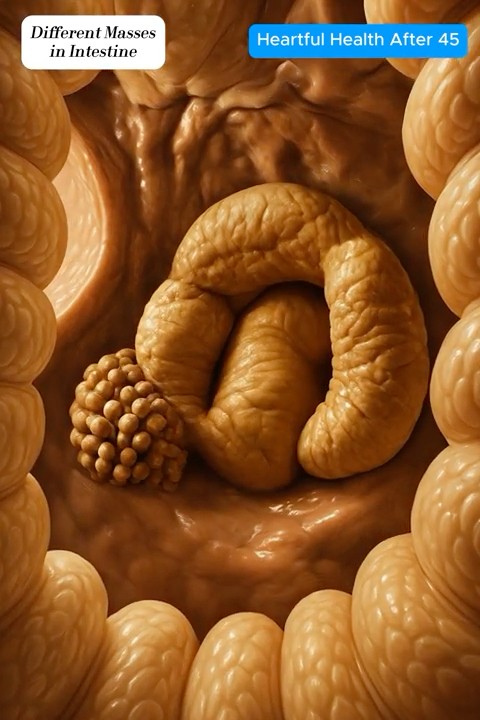3D Medical Illustration | Different Masses in Intestine Cross-Section ...