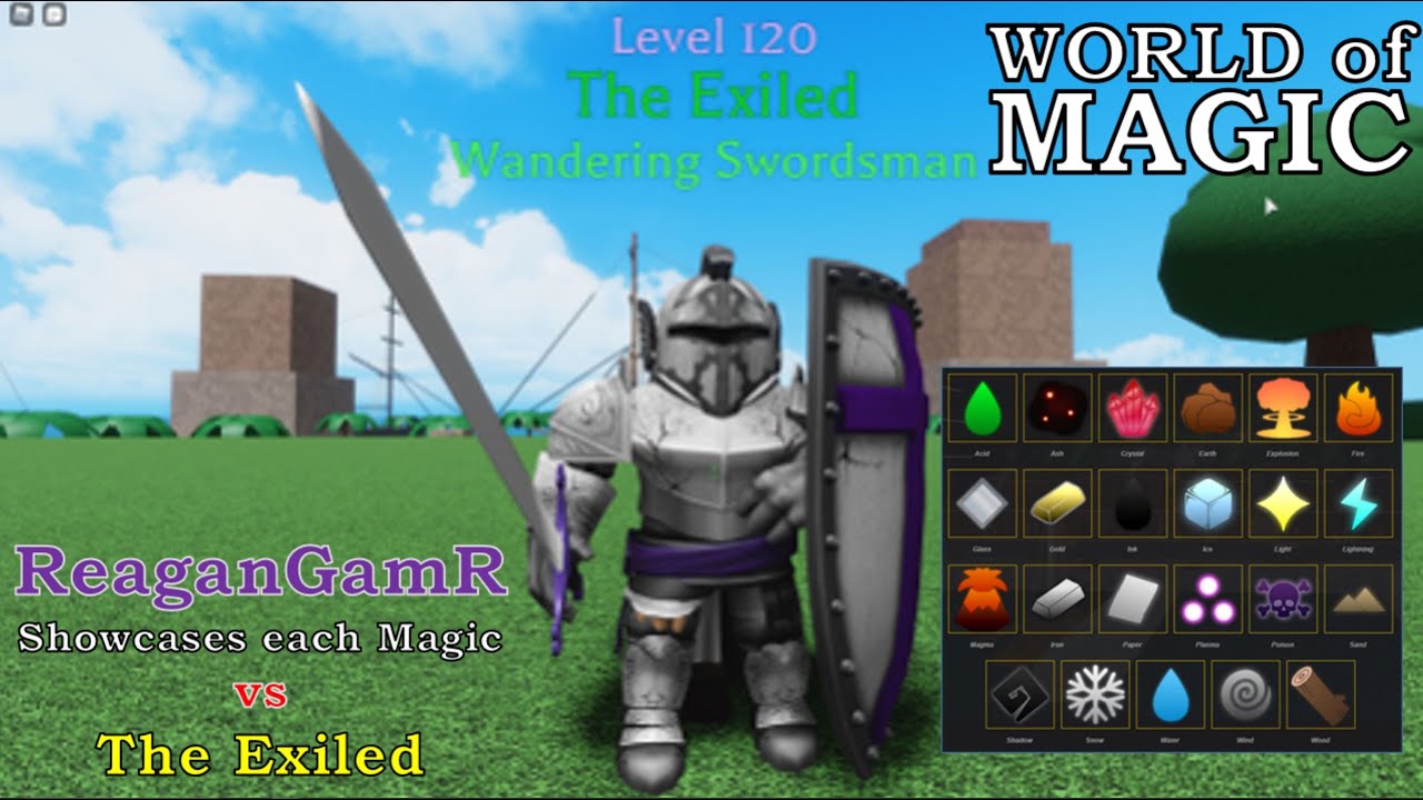 [Roblox] World of Magic Exiled Battles Each Magic Type - YouTube