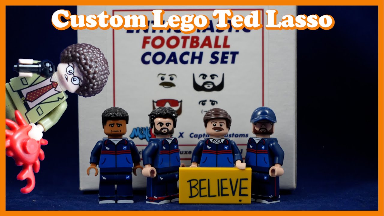 Custom Lego Ted Lasso Minifigures and Steve Brule Minifig by Minibigs ...