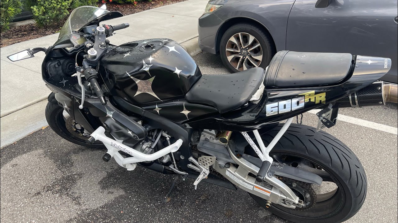 2004 HONDA CBR 600RR IMPAKTEC STUNT CAGE AND SUBCAGE INSTALL - YouTube