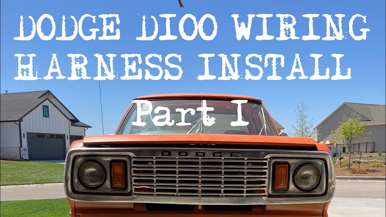 Dodge D100 1975 Wiring Harness Repair Part 1 - YouTube