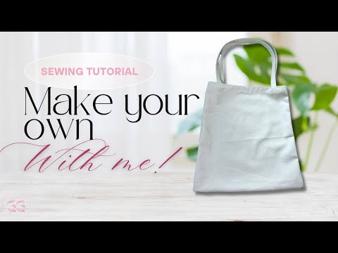 DIY EASY CANVAS TOTE BAG TUTORIAL | Beginner sewing project - YouTube