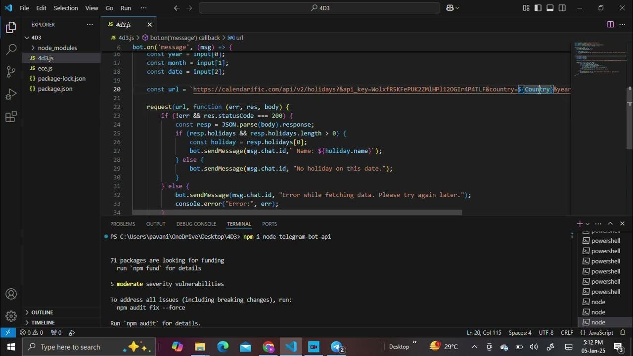 Telegram ChatBot node.js - YouTube