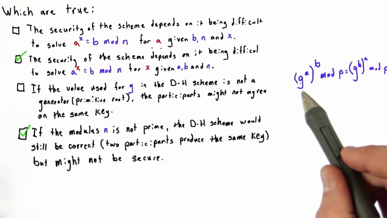 Diffie Hellman Solution - Applied Cryptography - YouTube
